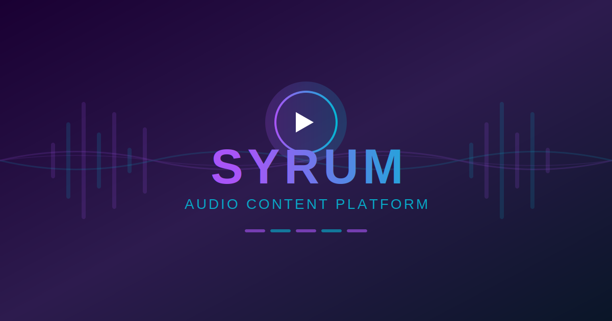 Syrum Beta - Plataforma de Audio Premium